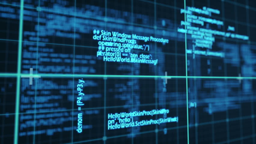 Digital Animation Of Blue Matrix Stock Footage Video 14401696 ...