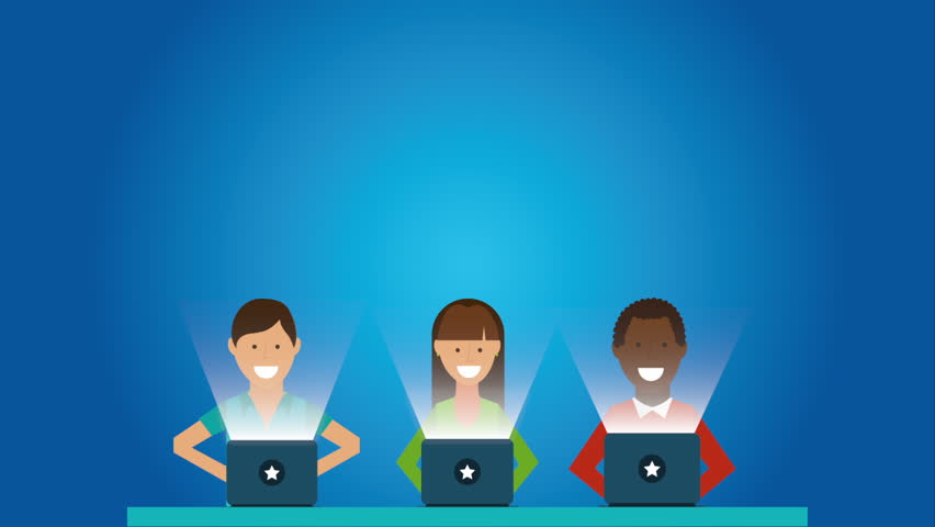 Teamwork Icon Design, Video Animation Stock Footage Video (100% Royalty ...