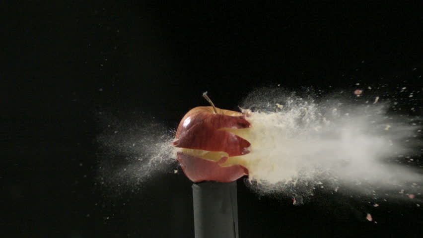 Bullet Going Through Apple at Stock Footage Video (100% Royalty-free ...