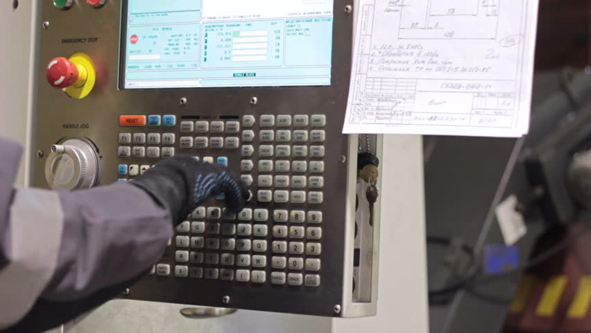 Industrial Worker. Cnc Machining Operator. Stock Footage Video (100% ...