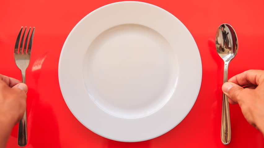 Closeup Hands Put Fork and Stock Footage Video (100% Royalty-free ...