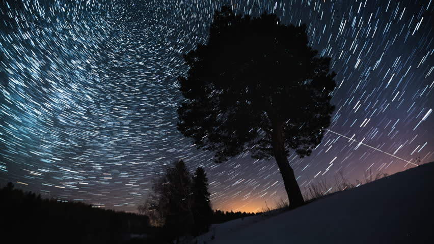 Starry Sky Time Lapse with Stock Footage Video (100% Royalty-free ...