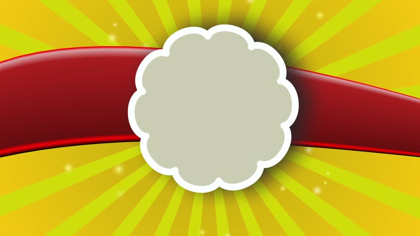 Animated Red Ribbon On Yellow Arkivvideomateriale (100 % royalty-fritt ...