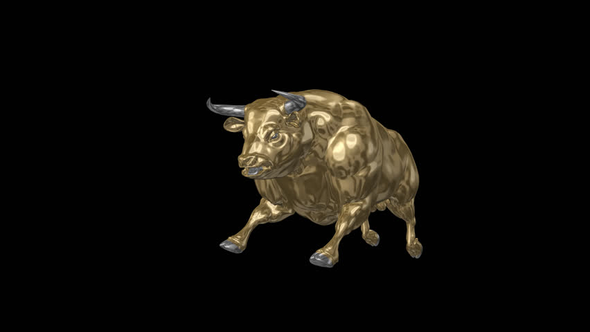 Stock video of golden bull, ox, taurus - aggressive | 15057775 ...