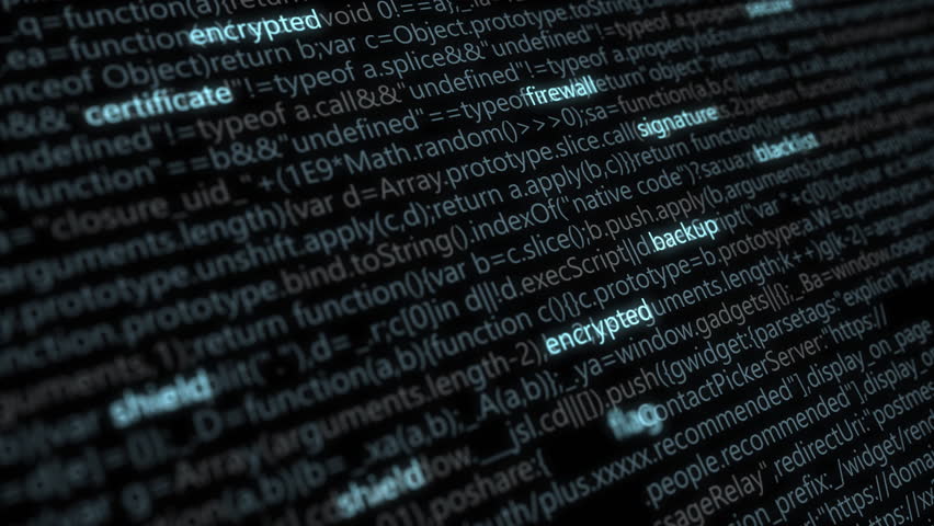 Hacker Launches Spy Program. The Virus Code Is On The Screen. Follow ...