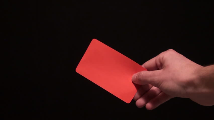 Fair Play. Soccer Penalty Cards. Soccer Red Card On Black Background ...