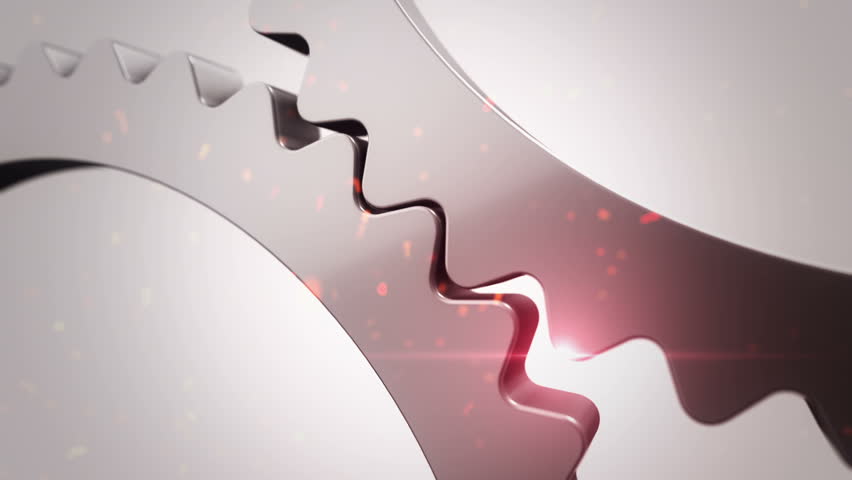 Movement Of Metal Gear In A Mechanical Device. Gearbox. Animation Of ...