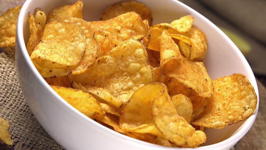 Rotating Potato Chips as Seamless Stock Footage Video (100% Royalty ...