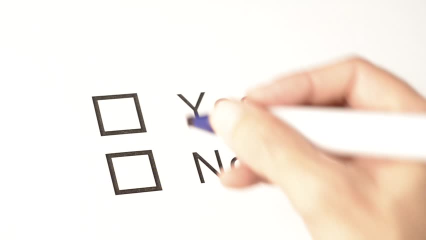 Stock video of checklist box, yes or no. | 1580725 | Shutterstock