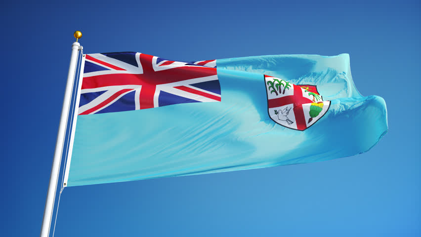 Flying Flag Of FIJI | LOOPED | Stock Footage Video 657385 | Shutterstock