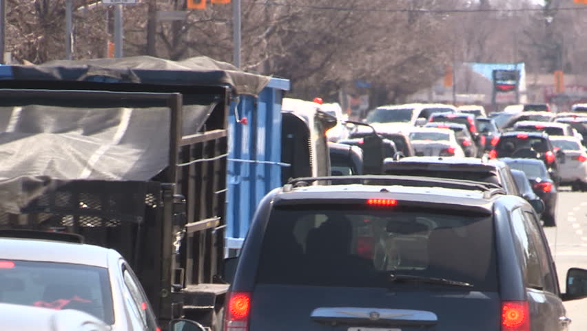 Toronto, Ontario, Canada April 2016 Toronto Gridlock Traffic Jam In ...