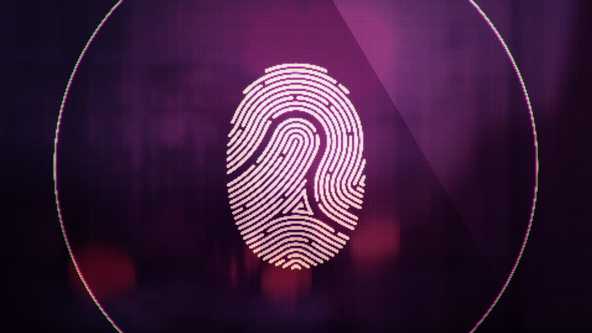 Animation Of Scanning And Analysis Biometric Data From Fingerprint ...