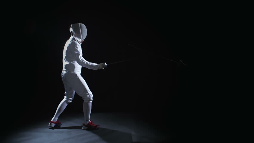 Businessman Standing With His Luggage Against Black Background Stock ...