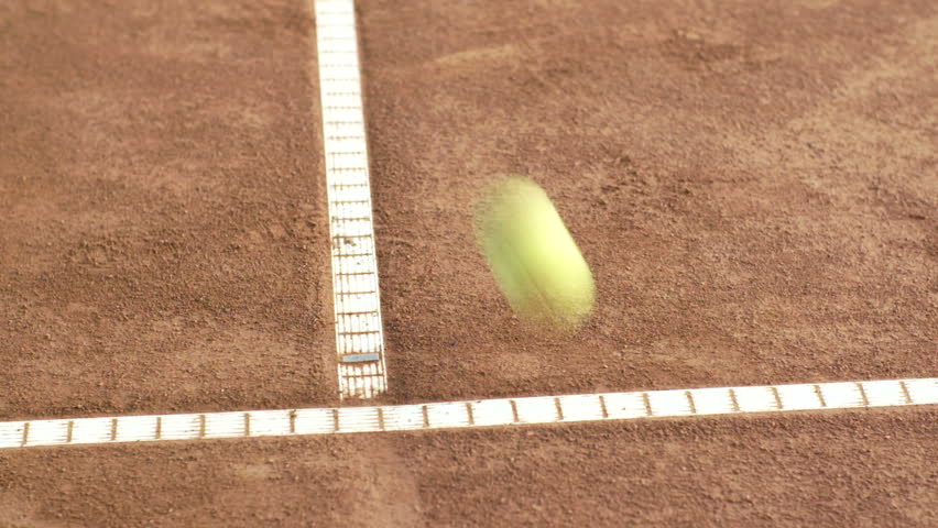 Rolling Tennis Ball Along Court Line. Stock Footage Video 16563244 ...