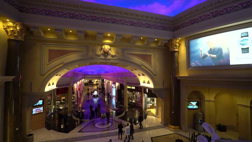Inside the Cesar Palace Casino Stock Footage Video (100% Royalty-free ...