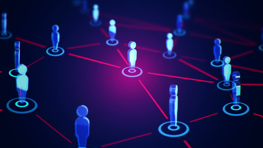 3D Motion Graphic Animation Network. People Network Growing Rapidly ...