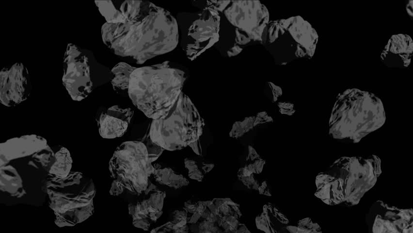 4k Meteorite Mining Stone Tumbling In Outer Space Asteroids Universe ...