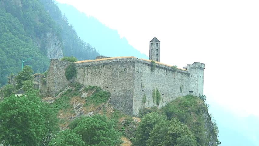 Stock Video Clip of Cliff-Side Castle | Shutterstock