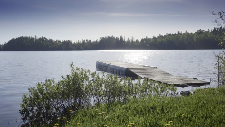 Stock Video Clip of fishing dock summer ontario outdoor canada lake ...