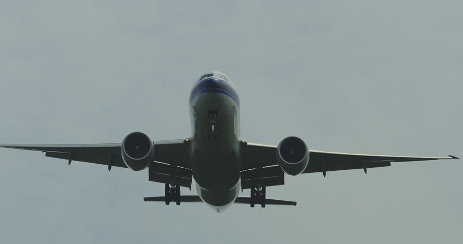 Airplane Flying Overhead At Night Stock Footage Video 3839252 ...