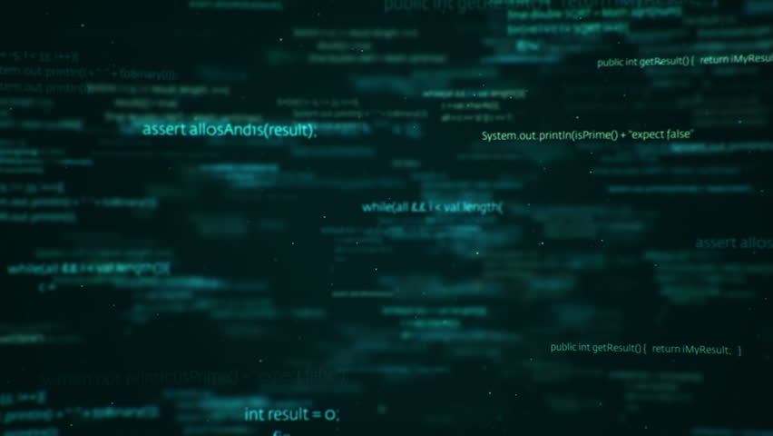 Animation Of Programming On Abstract Digital Screen. Variety Code ...