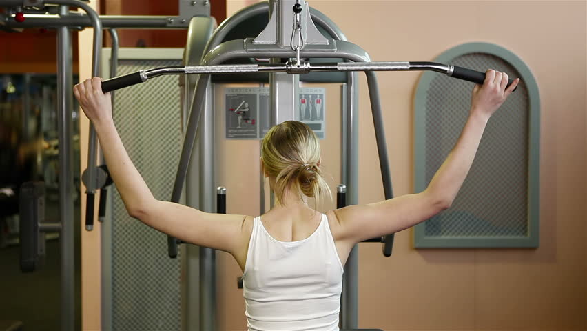 Young Woman from Behind Doing Stock Footage Video (100% Royalty-free ...