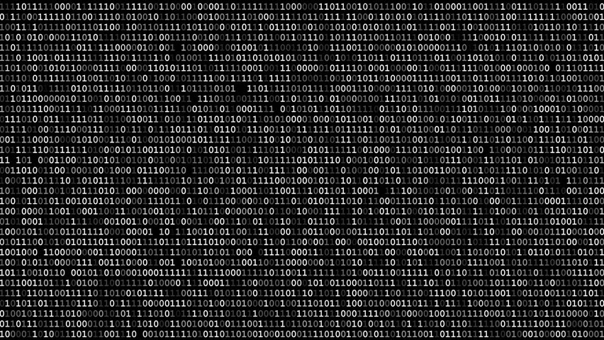 Twinkle Binary Code Screen Listing Table On Black Background Séquences ...