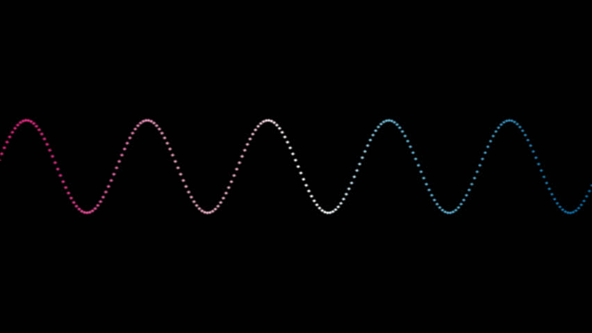 Abstract Audio Sound Wave Particle Animation - Loop Blue Stock Footage ...