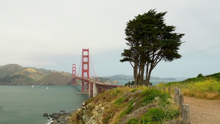 Golden Gate Bridge Park Famous Stock Footage Video (100% Royalty-free ...