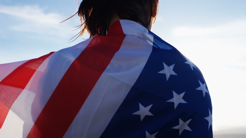 4k Us Flag Wrapped Around Stock Footage Video (100% Royalty-free ...