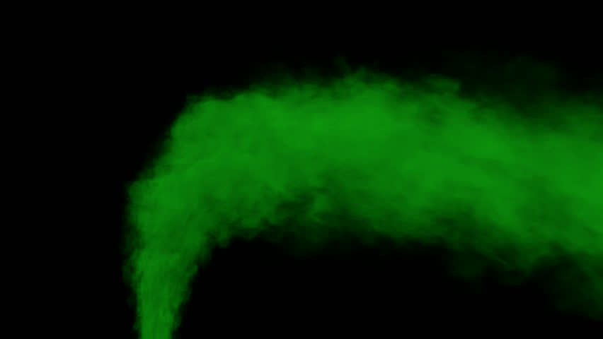 Animated Stream, Jet Of Green Toxic Smoke Or Gas Spreading Against ...