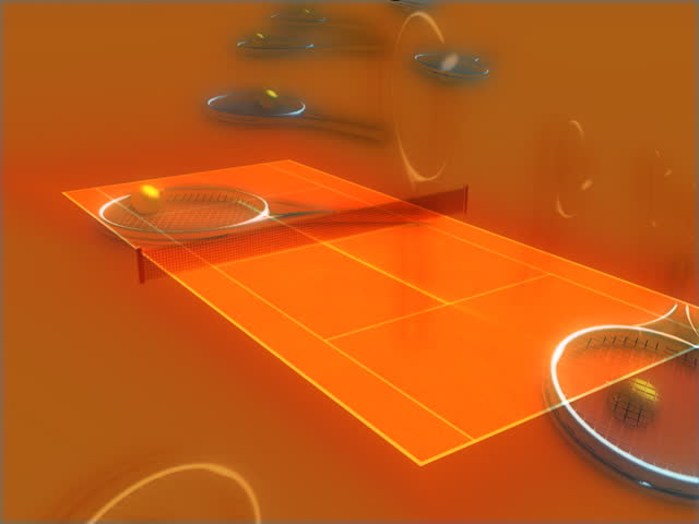 Animated Tennis Court, Racket and Stock Footage Video (100% Royalty ...