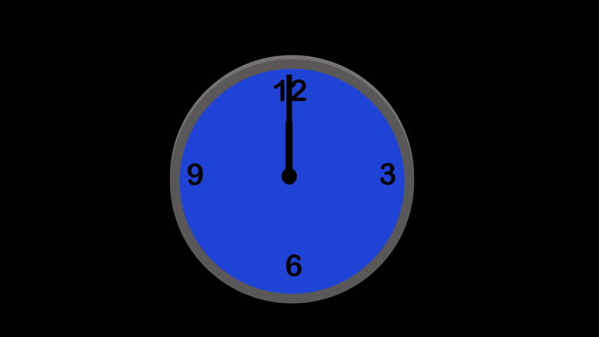 Time Passing. Loopable 3d Animation With An Alpha Matte Stock Footage ...