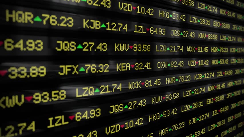 Inside Stock Market Tickers. Loopable. Green And Red. Digital Animation ...