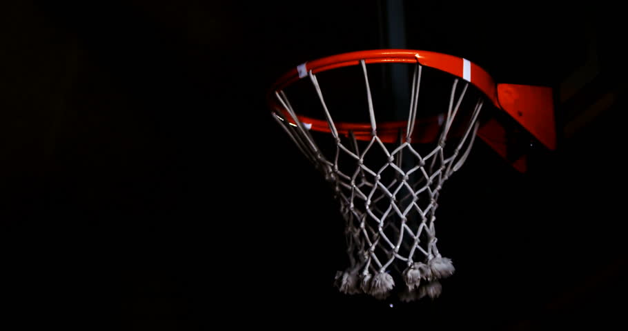 Basketball Falls Into Hoop, Slow Motion Stock Footage Video 4558370 ...