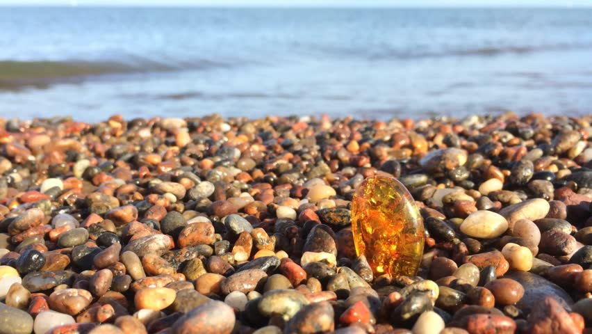 Amber On A Beach Of The Baltic Sea Stock Footage Video 17017894 ...