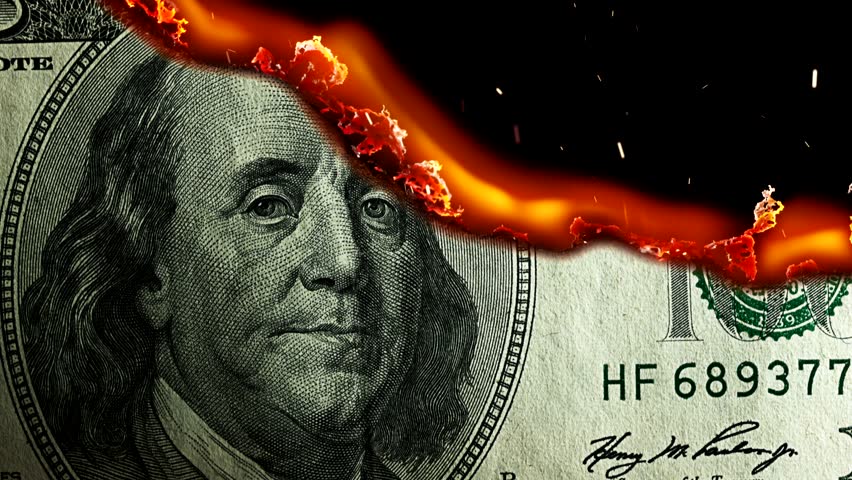Stock video of dollar bill usa money burning in | 20161615 | Shutterstock