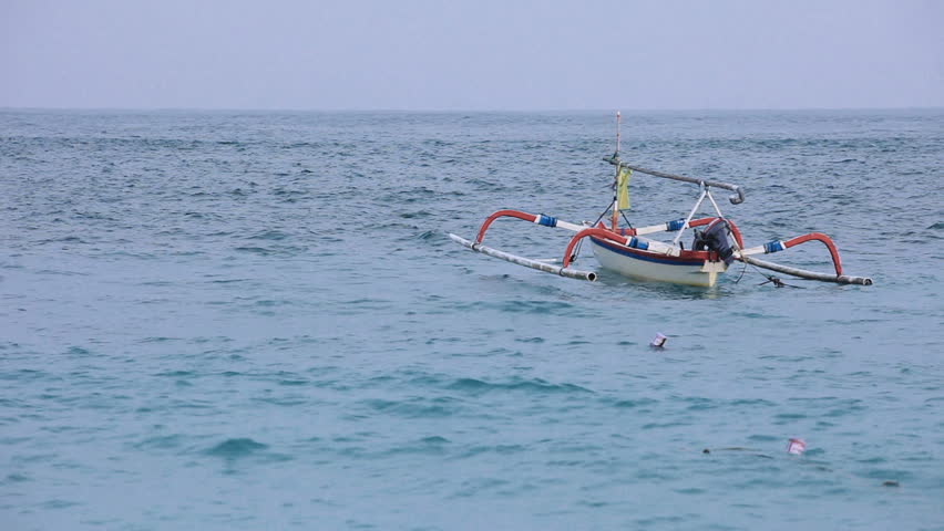 Bali Traditional Boat, Indonesia. Balinese Stock Footage Video (100% ...
