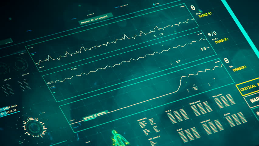 Patient's Revival, ICU Monitor With Vital Signs Rising After Cardiac ...