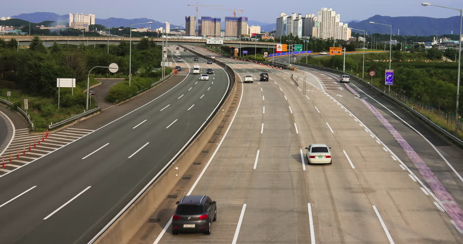 Gyeongsan, KOREA Sept 16 Gyeongbu,Seoul-Busan, Expressway Stock Footage ...