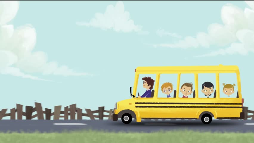 School-bus. School Excursion Stock Footage Video (100% Royalty-free ...