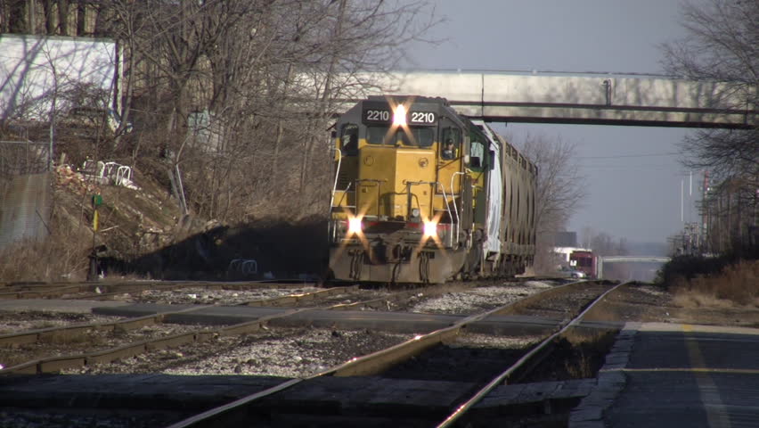 Stock video of a freight train slowly moves forward, | 21115 | Shutterstock