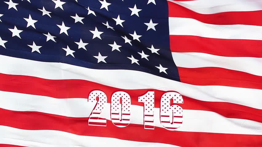 Usa 2016 Presidential Election Flag Stock Footage Video (100% Royalty ...