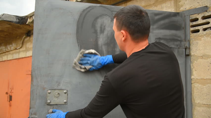 Preparation of a Surface for Stock Footage Video (100% Royalty-free ...