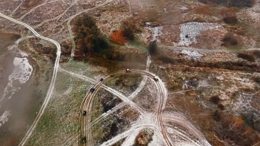 Aerial View of Atv On Stock Footage Video (100% Royalty-free) 21205345 ...
