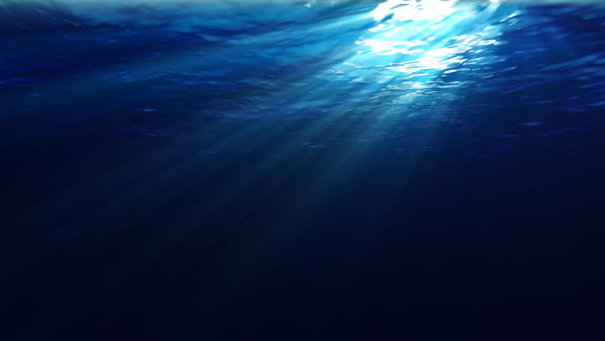 Underwater View Of Tropical Sea Looking Up At The Surface With Sun ...