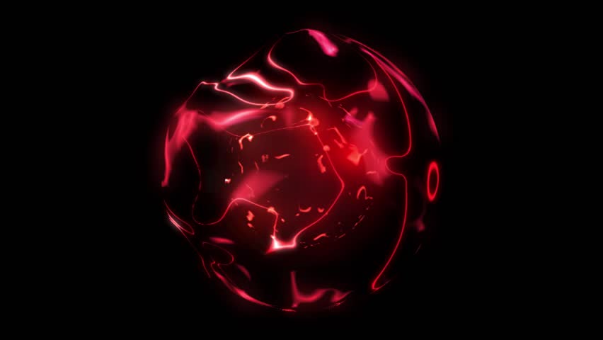 Plasma Sphere in Red Colors. Stock Footage Video (100% Royalty-free ...