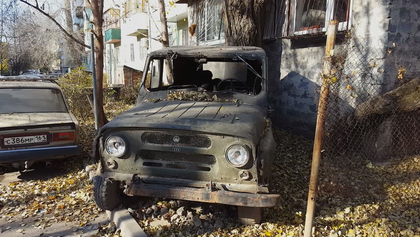 Rostov - On - Don, Russia - November 12, 2016: Rusty Old Abandoned Car ...