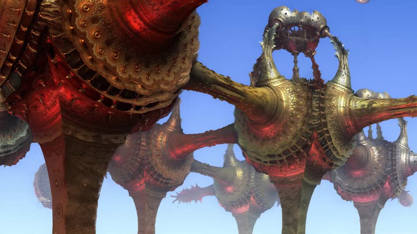 Fantastic 3d Abstract Fractal Design Stock Footage Video (100% Royalty ...