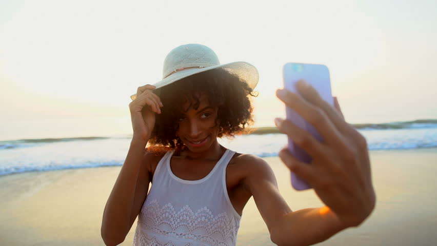 Beauty Teen Girl Applying Sunscreen Or Suntan Lotion On The Beach ...